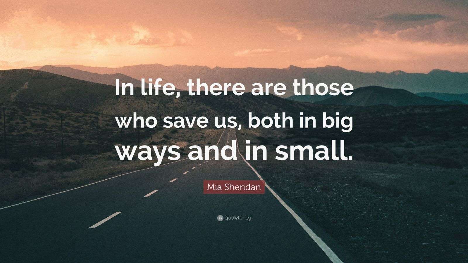 Mia Sheridan Quote: “In life, there are those who save us, both in big ...