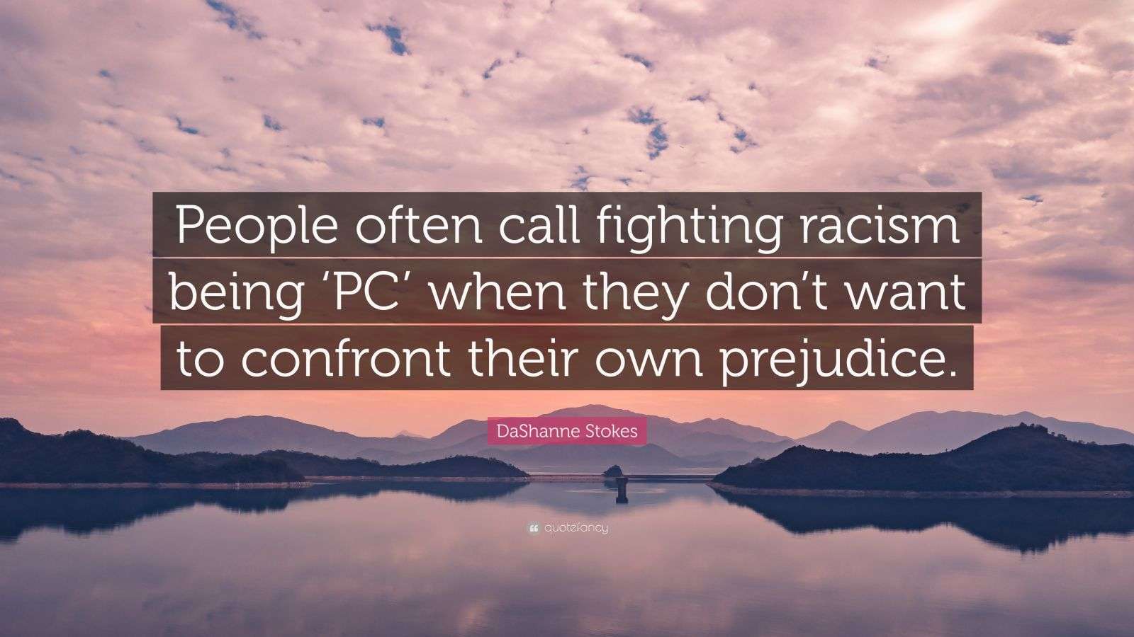 DaShanne Stokes Quote: “People often call fighting racism being ‘PC ...