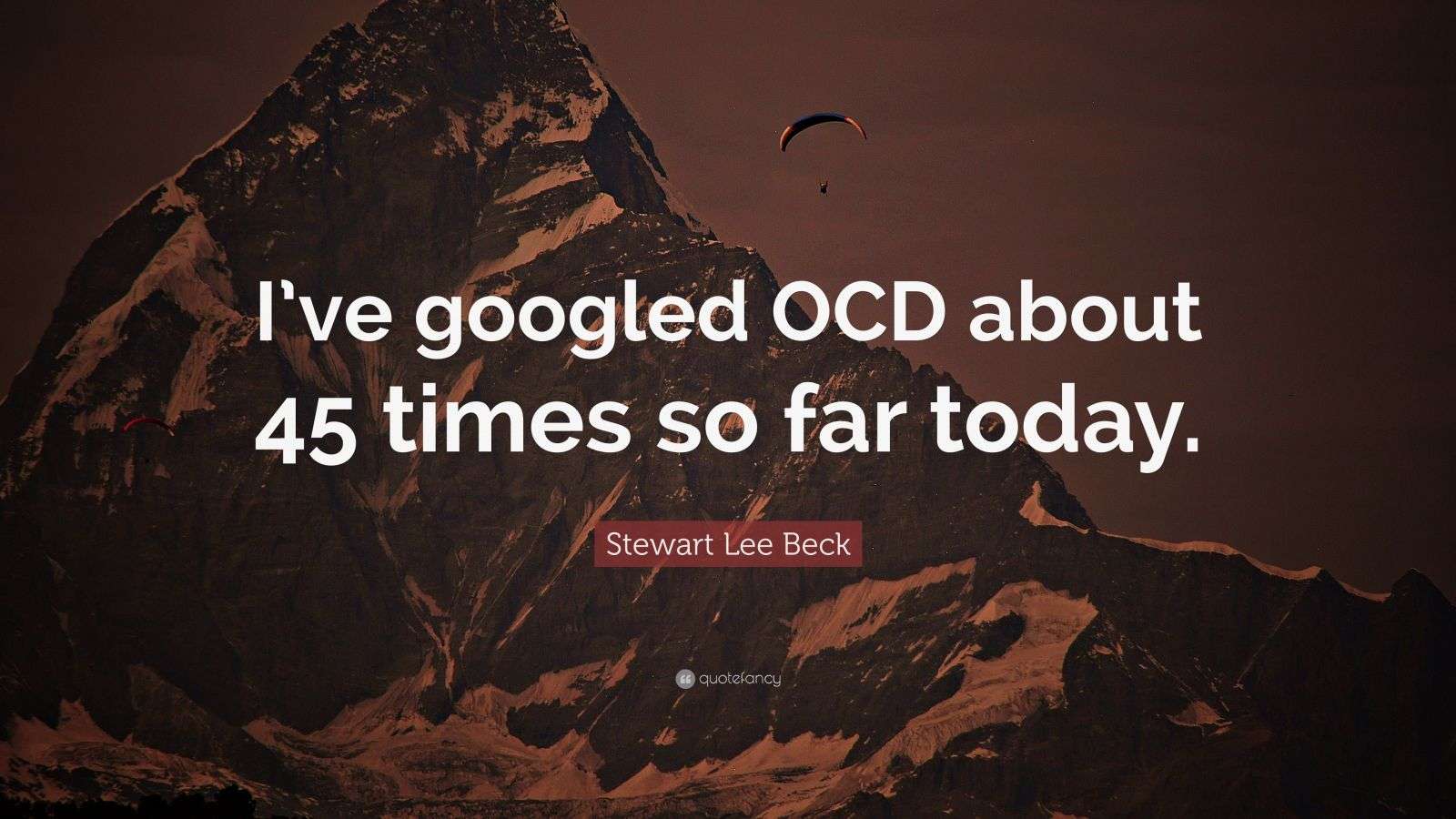 Stewart Lee Beck Quote: “I’ve googled OCD about 45 times so far today.”