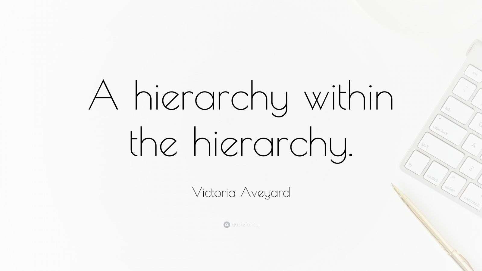 Victoria Aveyard Quote: “A hierarchy within the hierarchy.”