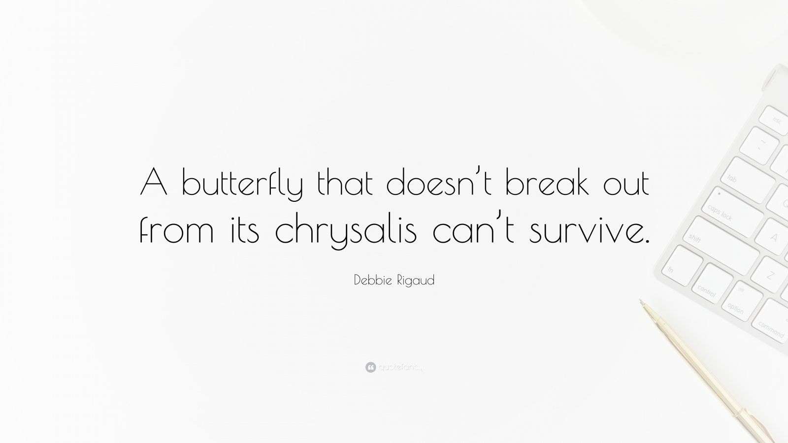 Debbie Rigaud Quote: “A butterfly that doesn’t break out from its ...