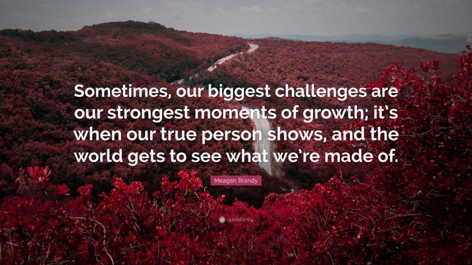 Meagan Brandy Quote: “Sometimes, our biggest challenges are our ...