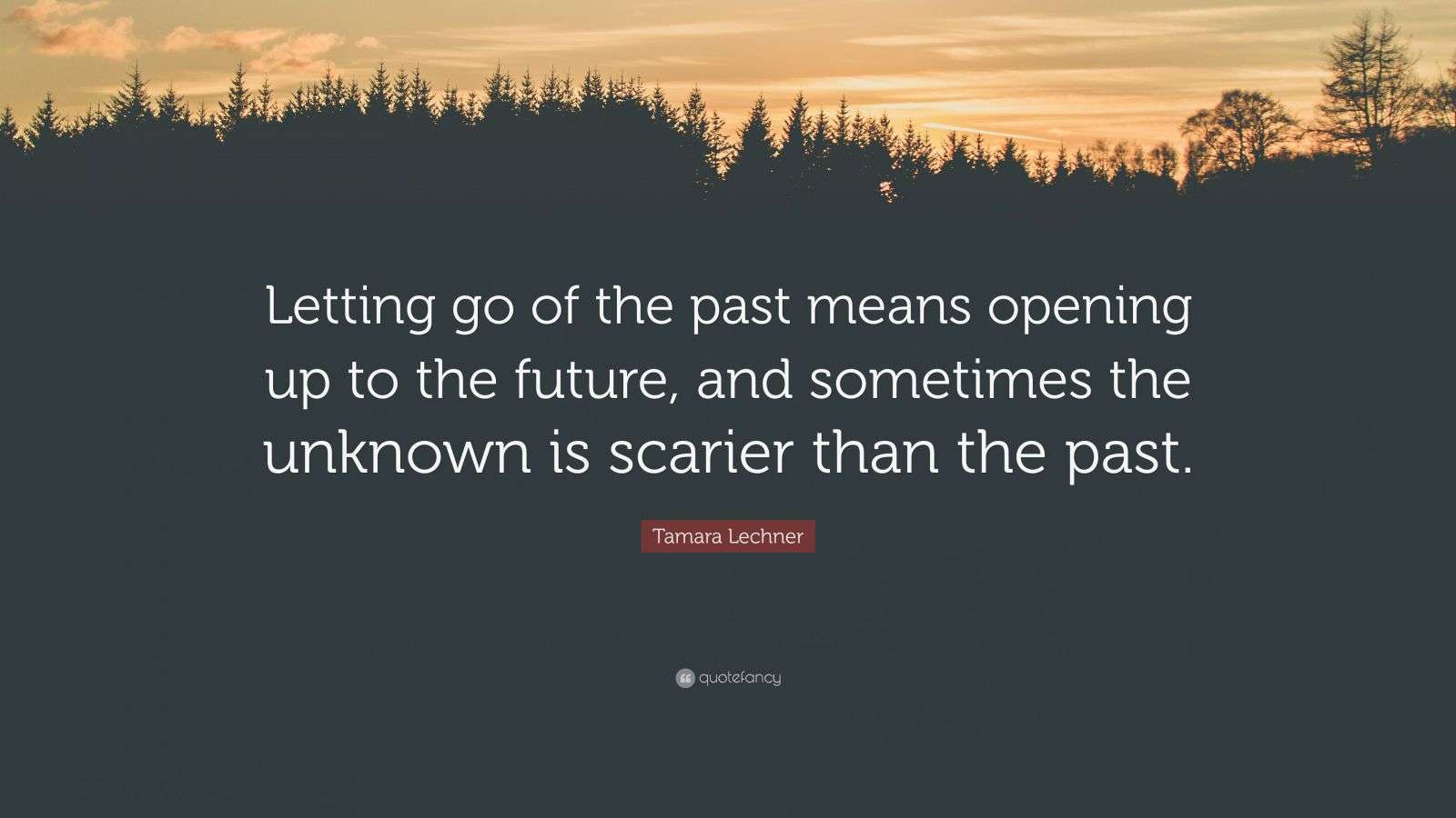 Tamara Lechner Quote: “Letting go of the past means opening up to the ...