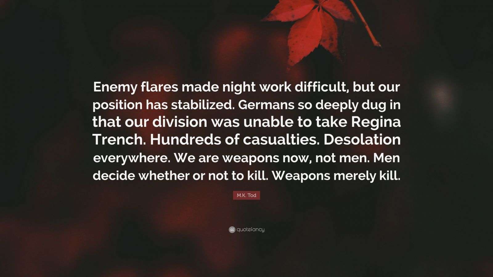 Top 2 M.K. Tod Quotes (2025 Update) - QuoteFancy