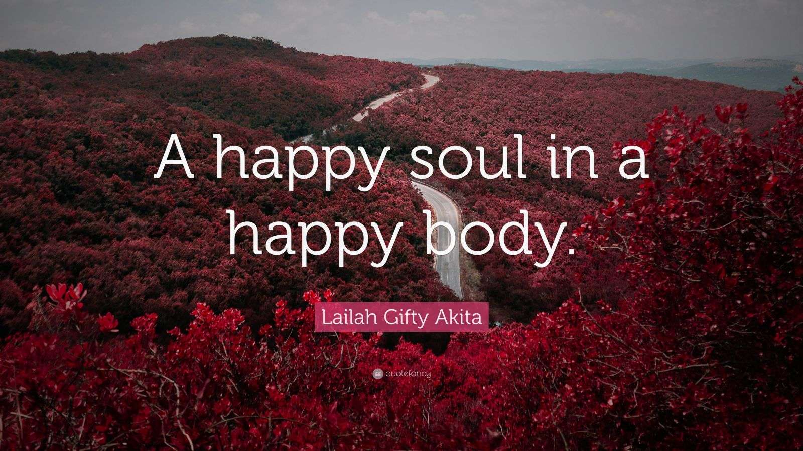 Lailah Gifty Akita Quote: “A happy soul in a happy body.”