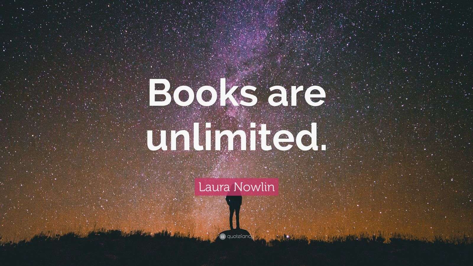 Laura Nowlin Quote: “Books are unlimited.”