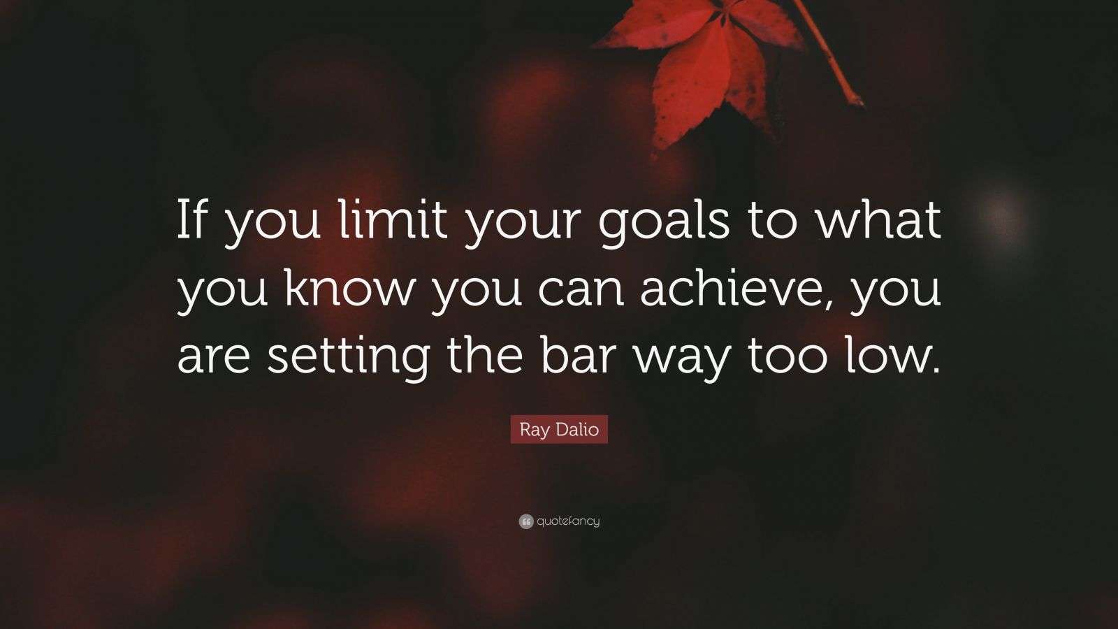 Ray Dalio Quote: “If you limit your goals to what you know you can ...