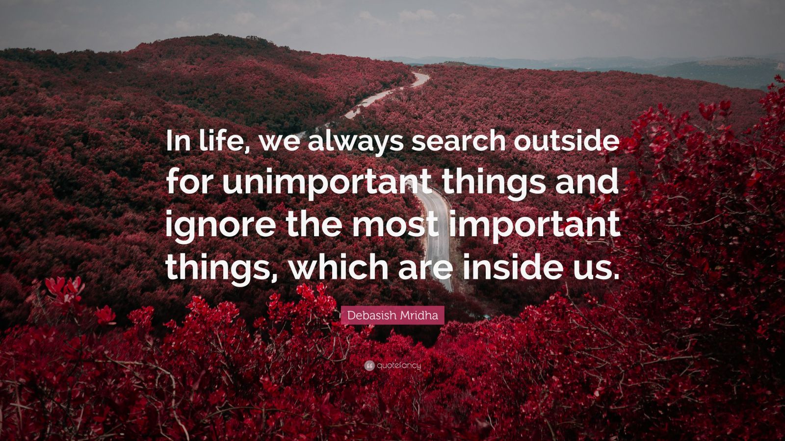 Debasish Mridha Quote: “In life, we always search outside for ...