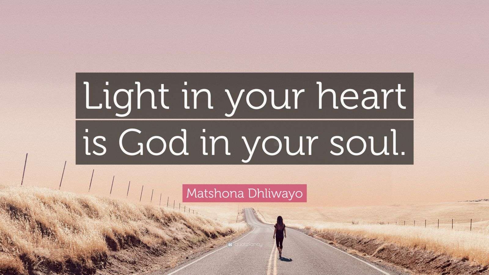 Matshona Dhliwayo Quote: “Light in your heart is God in your soul.”