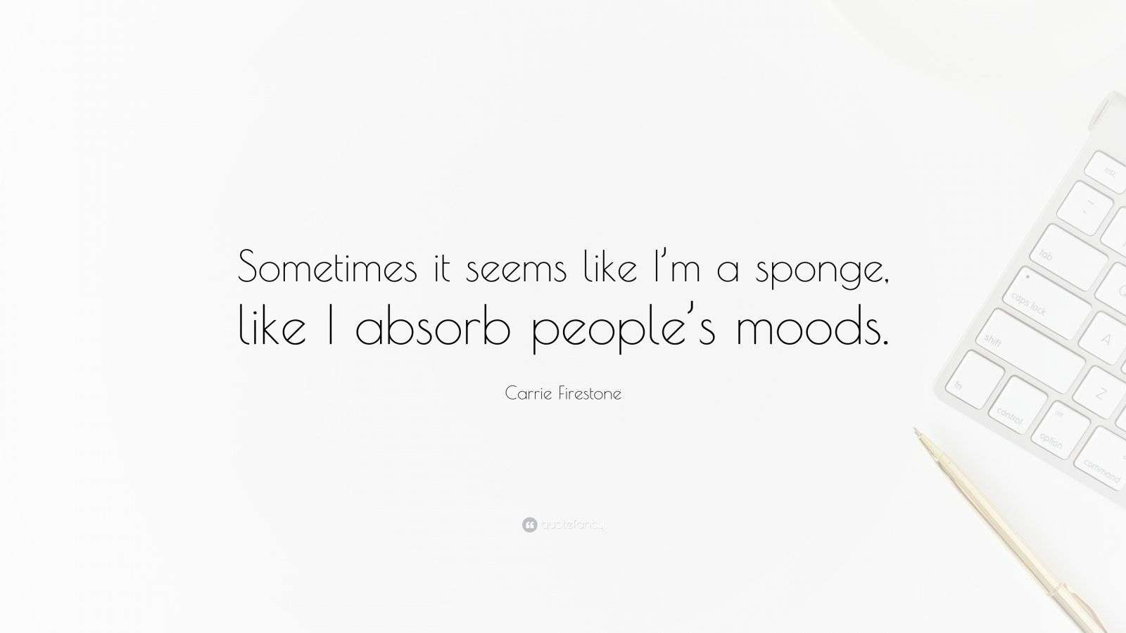 Carrie Firestone Quote: “Sometimes it seems like I’m a sponge, like I ...