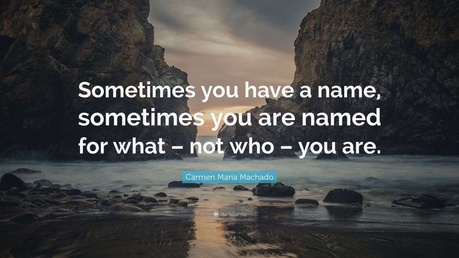 Carmen Maria Machado Quote: “Sometimes you have a name, sometimes you ...
