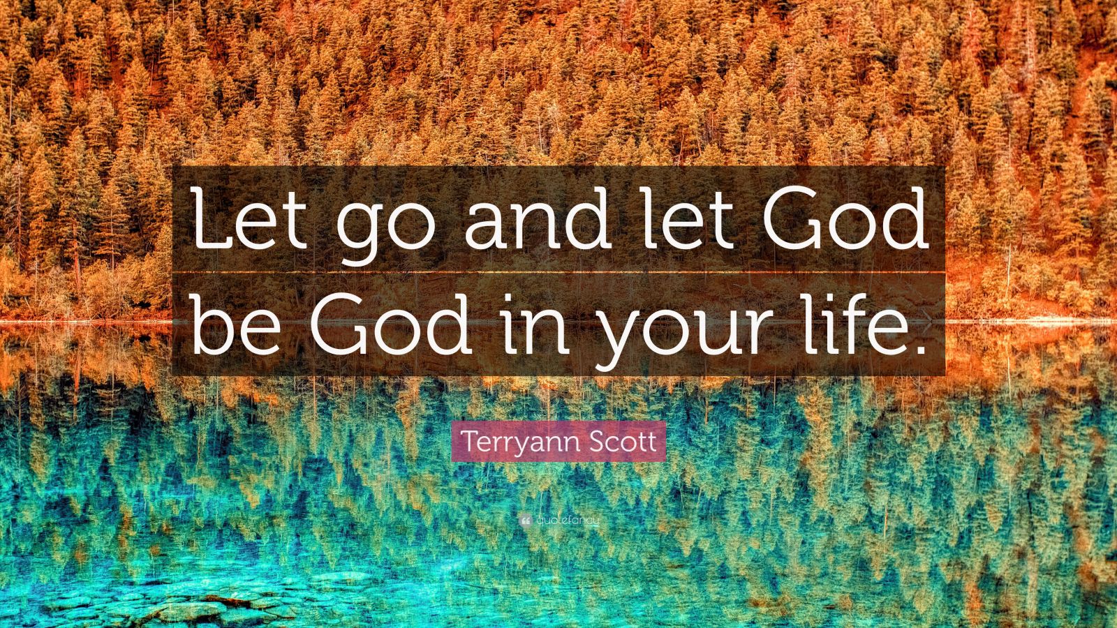 Terryann Scott Quote: “Let go and let God be God in your life.”