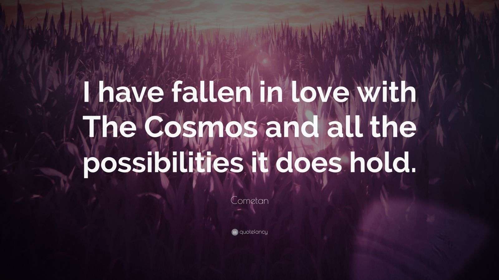 Cometan Quote: “I have fallen in love with The Cosmos and all the ...