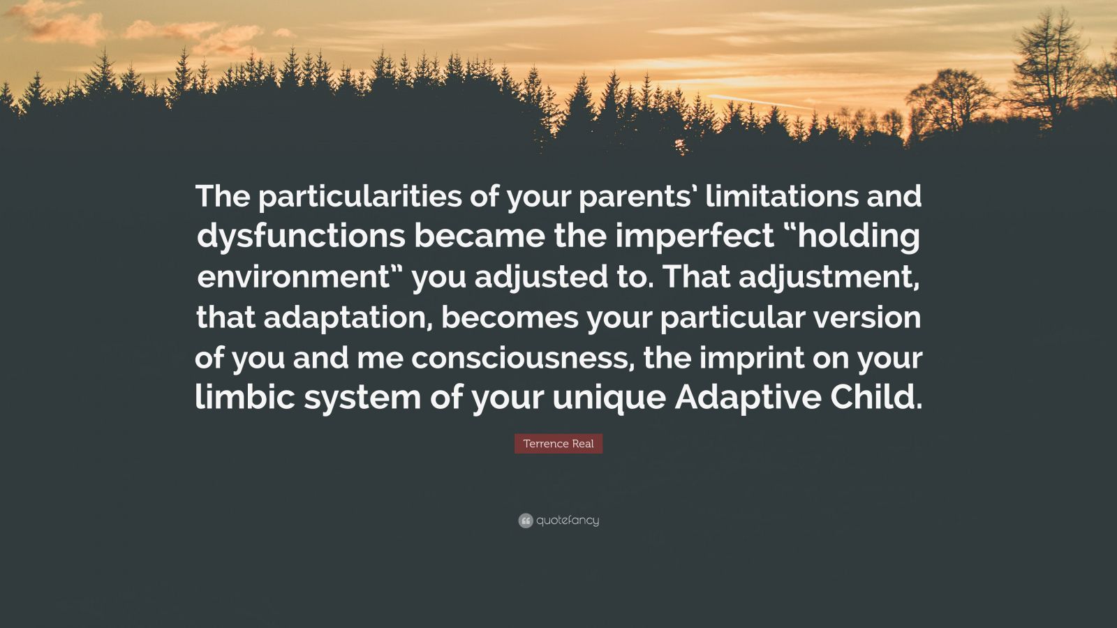 Terrence Real Quote: “The particularities of your parents’ limitations ...