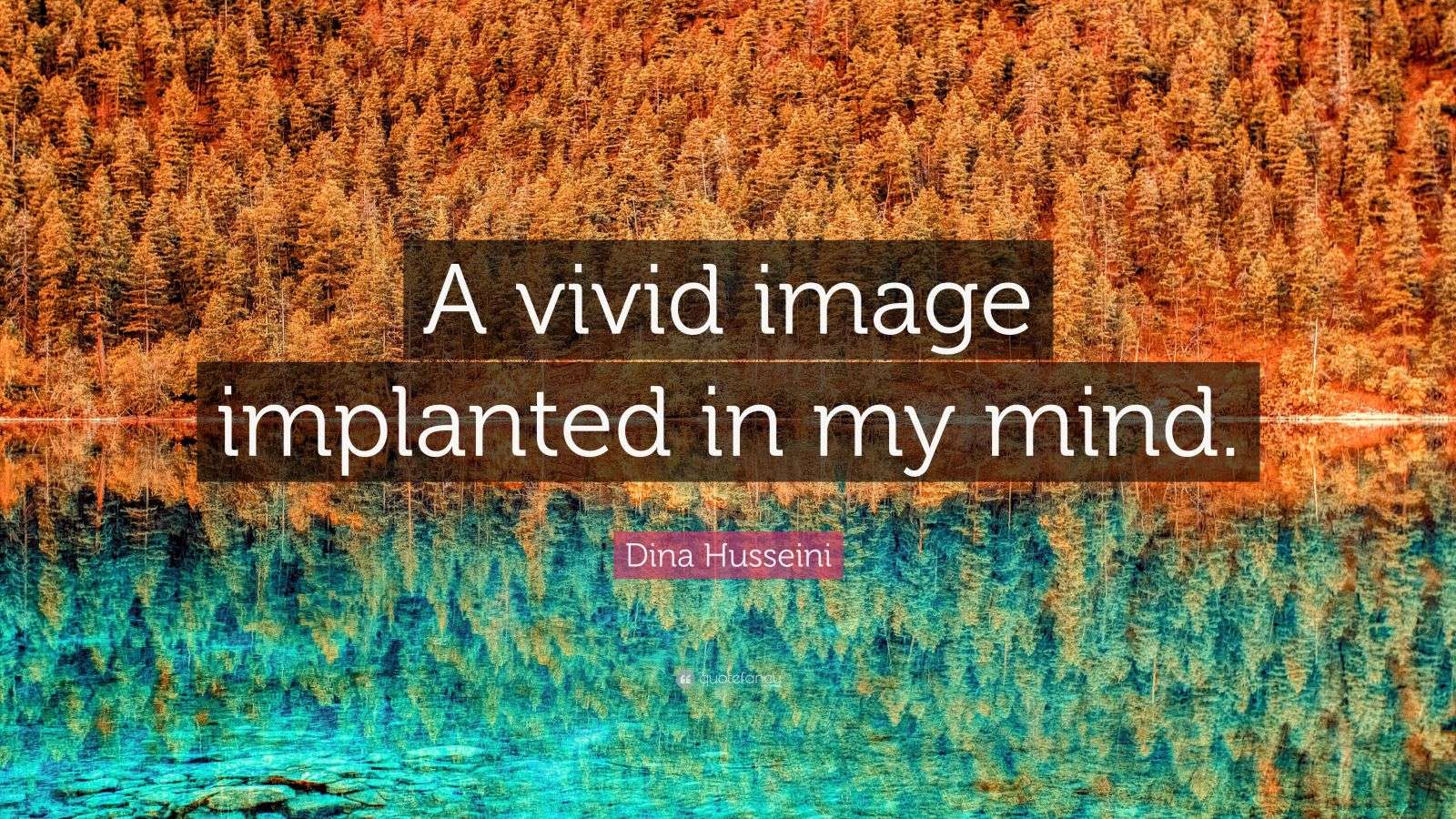 Dina Husseini Quote: “A vivid image implanted in my mind.”
