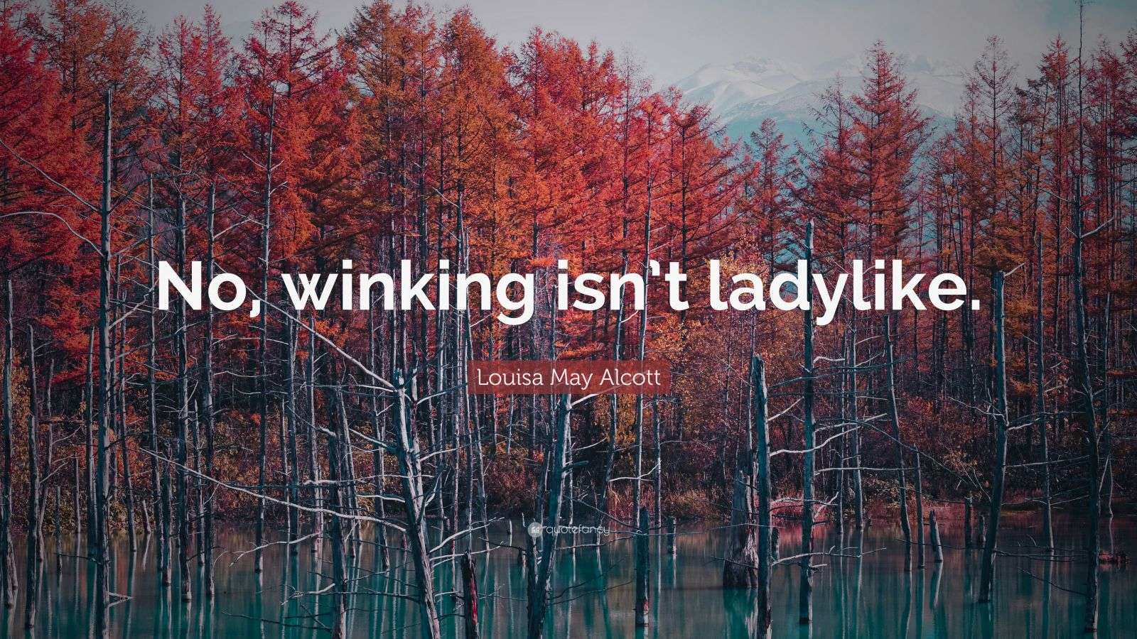 Louisa May Alcott Quote: “No, winking isn’t ladylike.”
