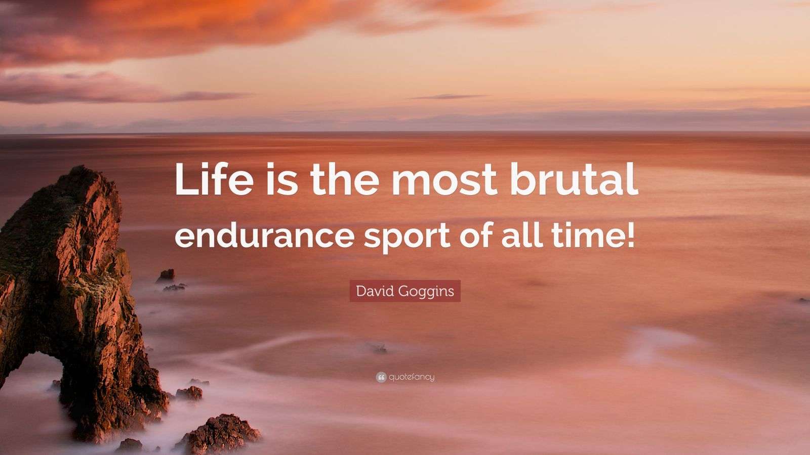 David Goggins Quote: “Life is the most brutal endurance sport of all time!”
