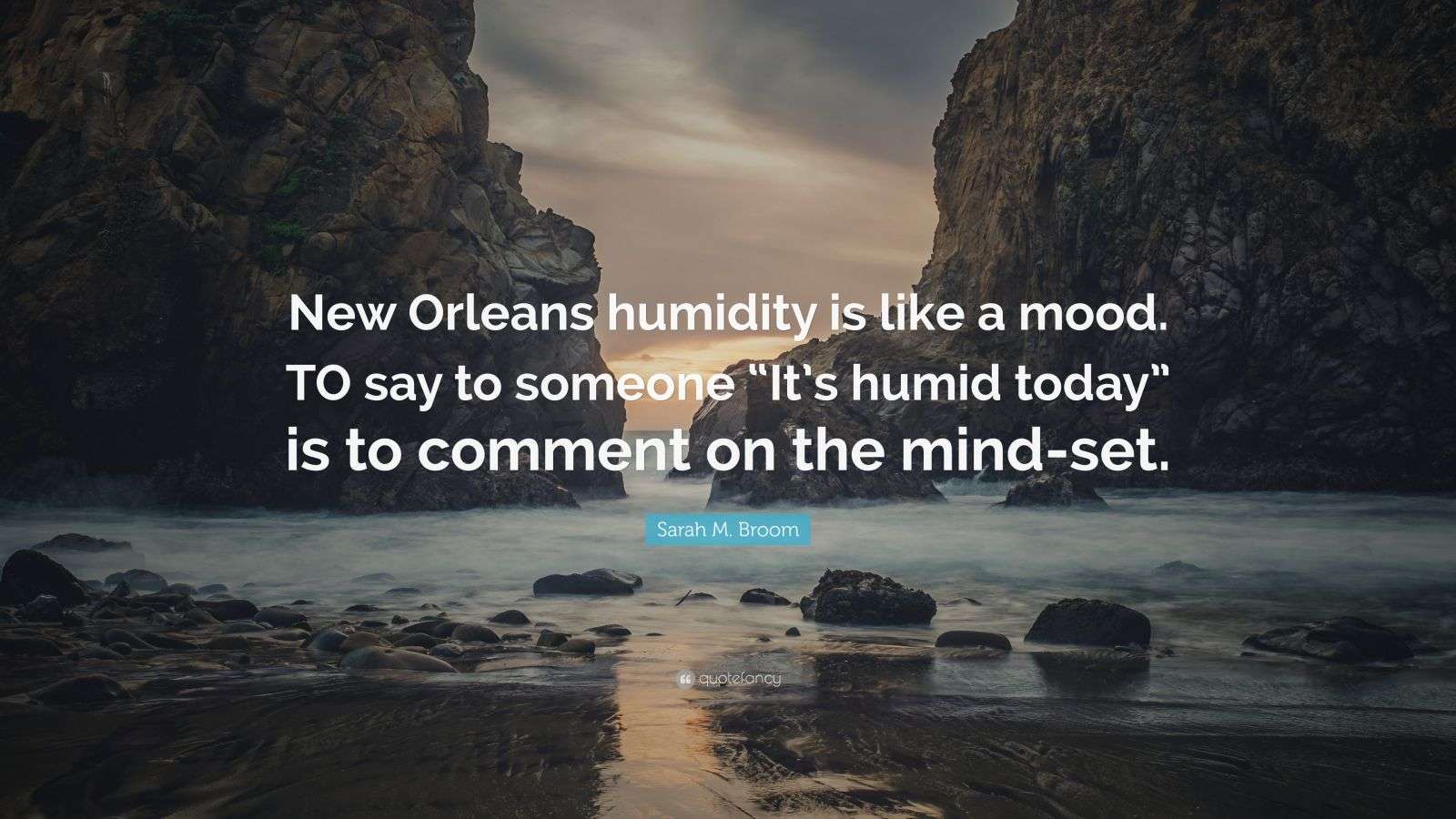Sarah M. Broom Quote: “New Orleans humidity is like a mood. TO say to ...