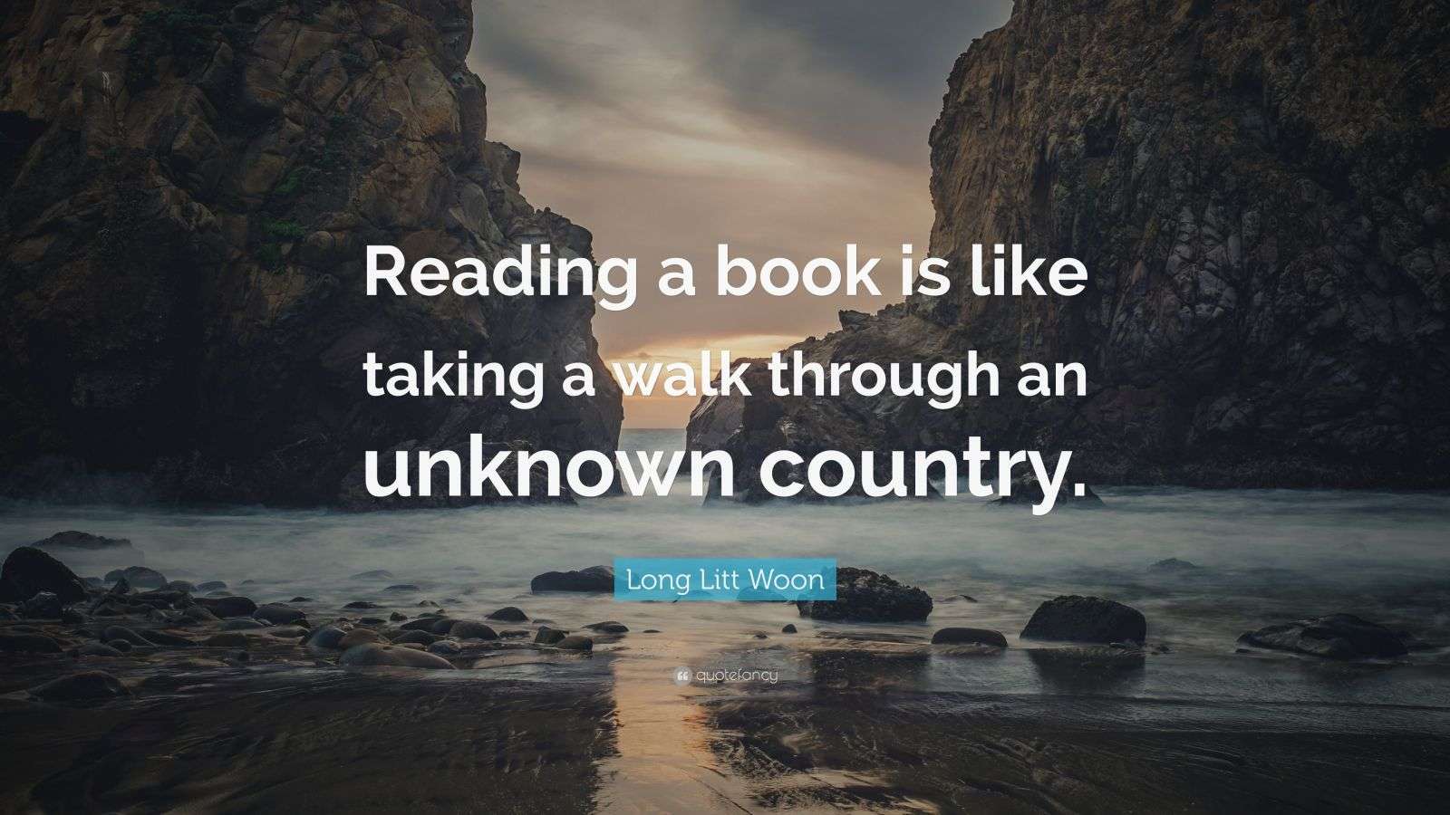 Long Litt Woon Quote: “Reading a book is like taking a walk through an ...