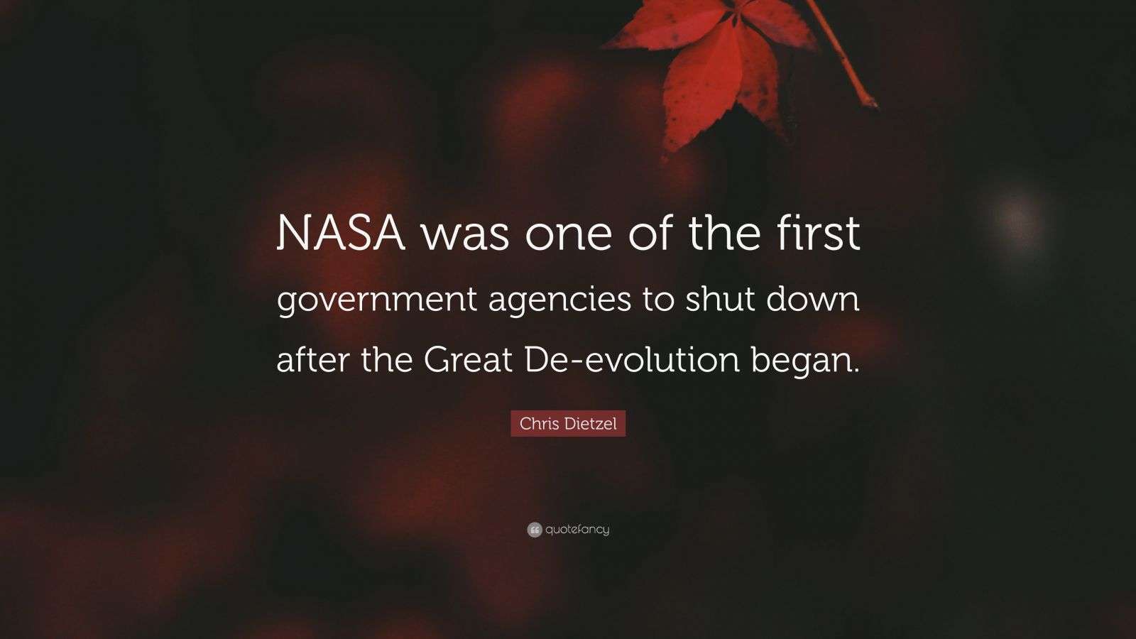 Chris Dietzel Quote: “NASA was one of the first government agencies to ...