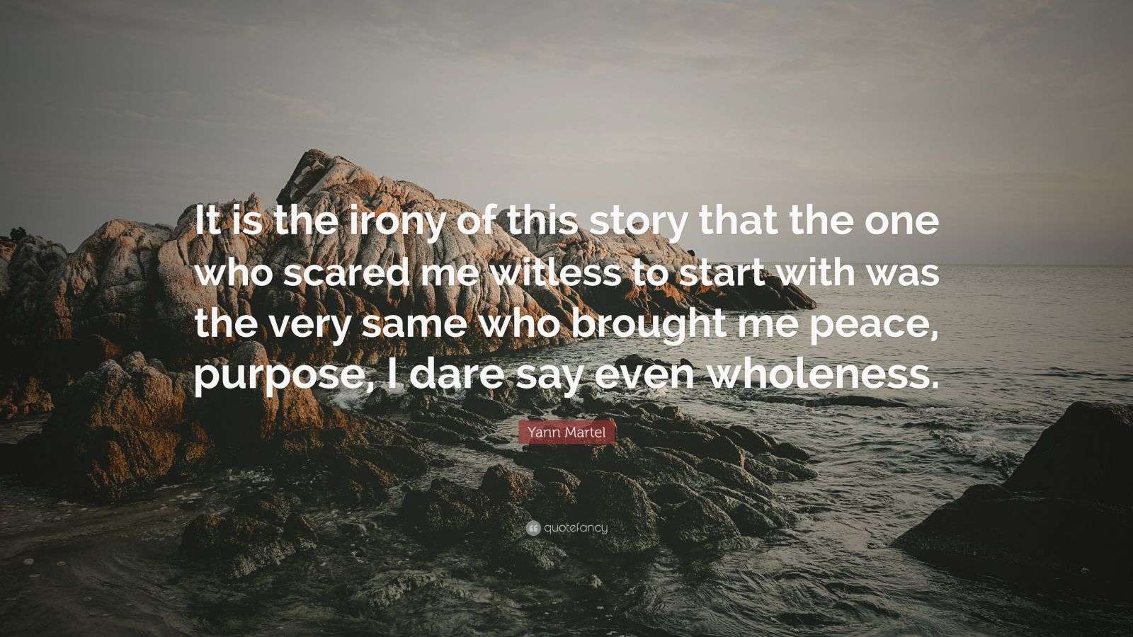 Yann Martel Quote: “It is the irony of this story that the one who ...