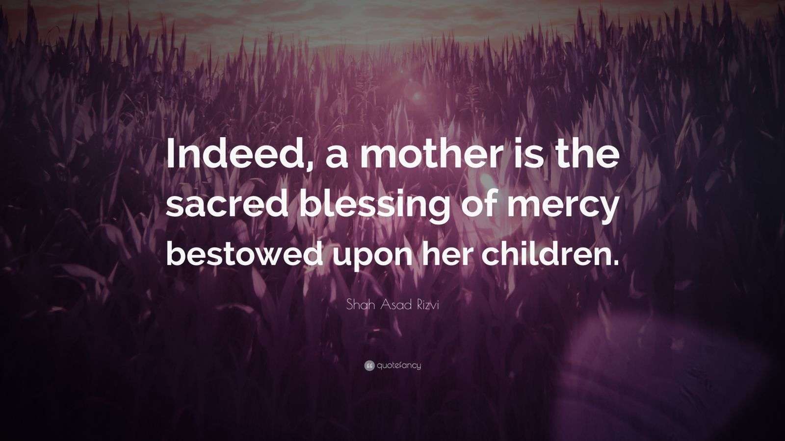 Shah Asad Rizvi Quote: “Indeed, a mother is the sacred blessing of ...