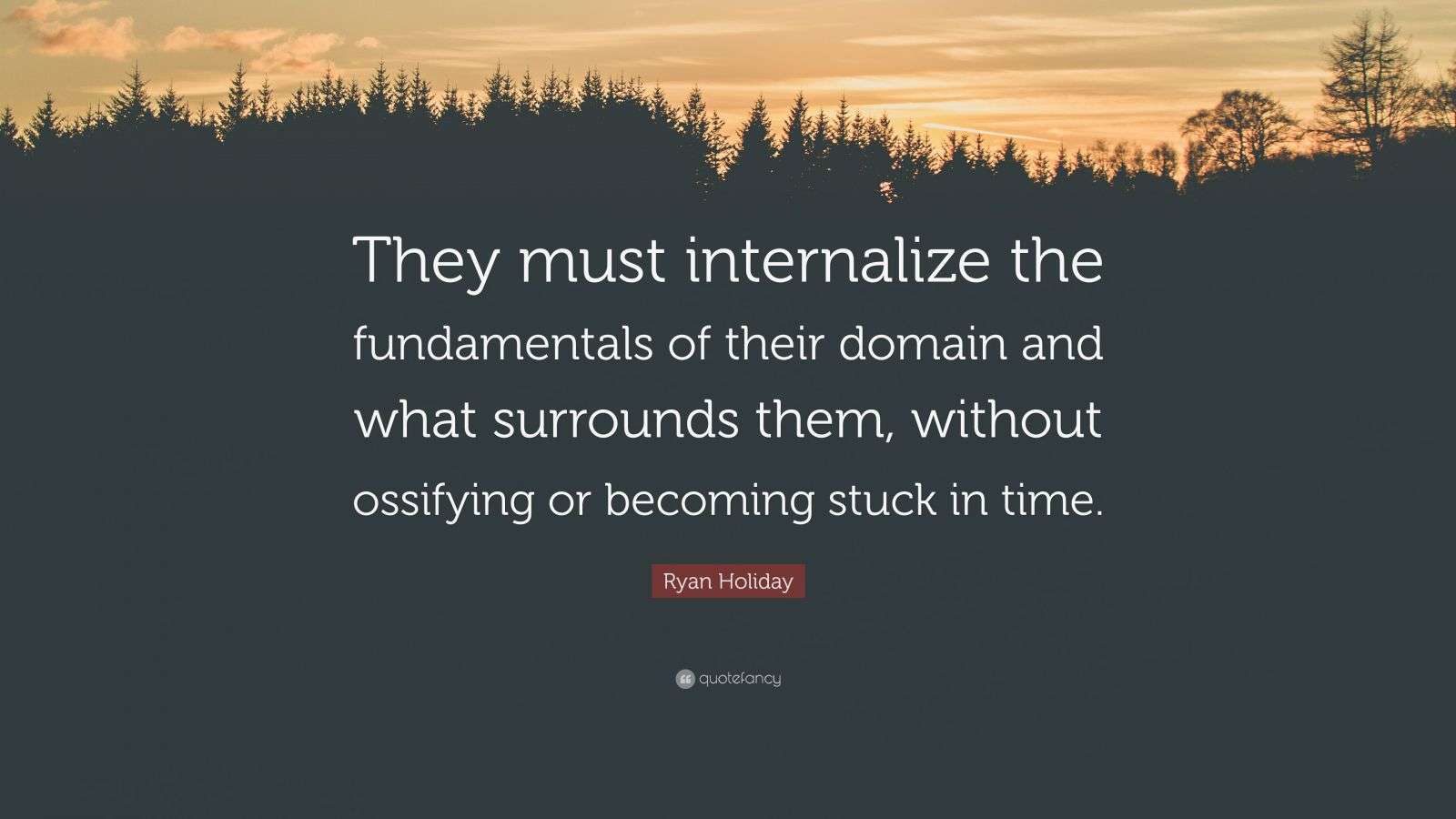 Ryan Holiday Quote: “They must internalize the fundamentals of their ...