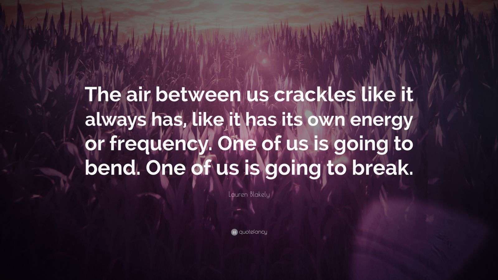 Lauren Blakely Quote: “The air between us crackles like it always has ...