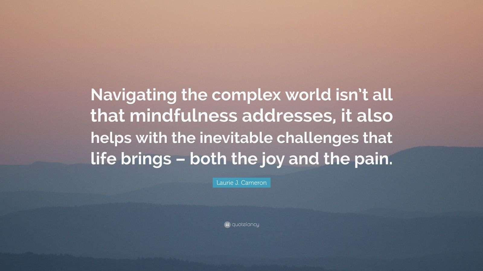 Laurie J. Cameron Quote: “Navigating the complex world isn’t all that ...