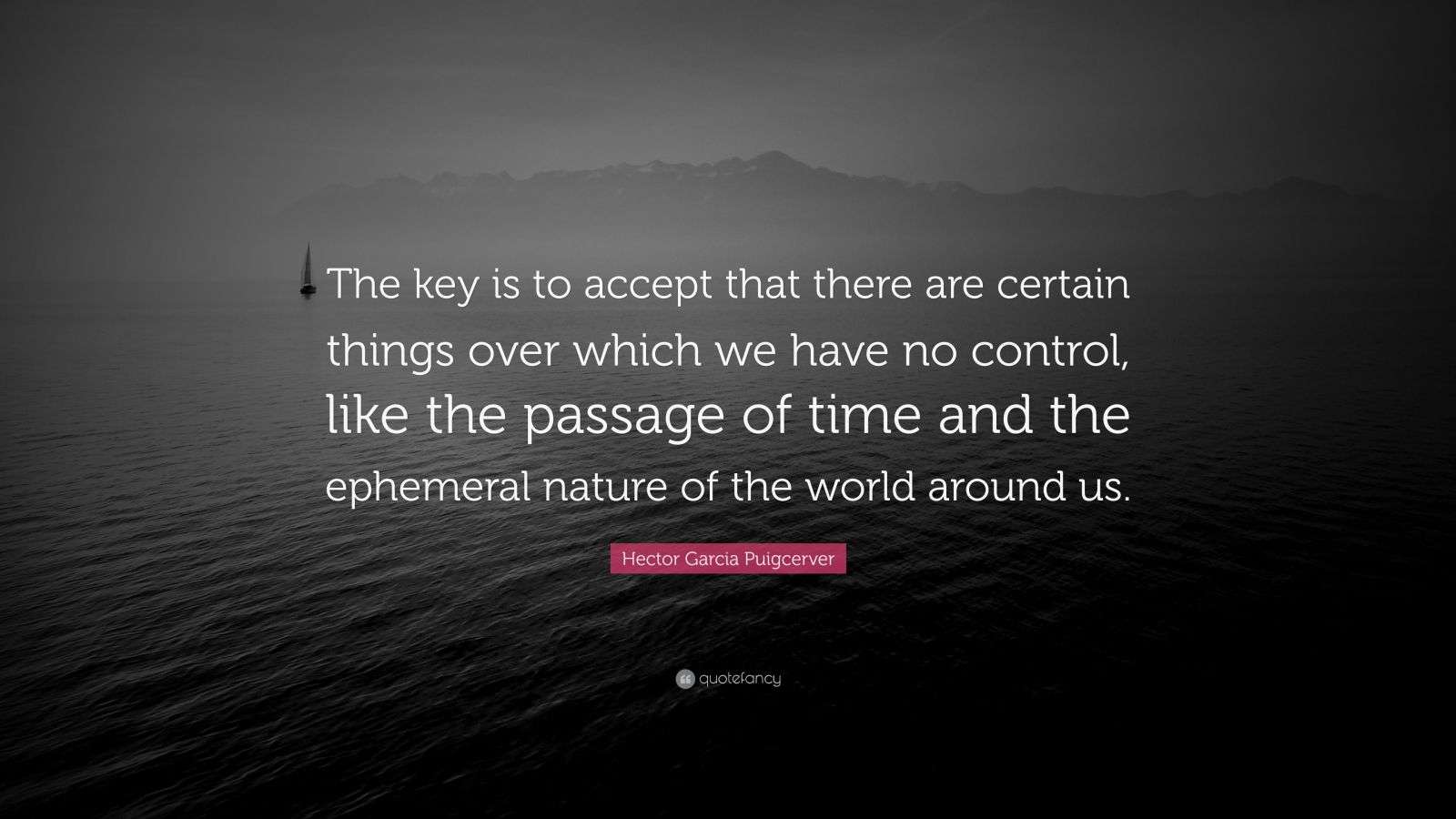 Hector Garcia Puigcerver Quote: “The key is to accept that there are ...