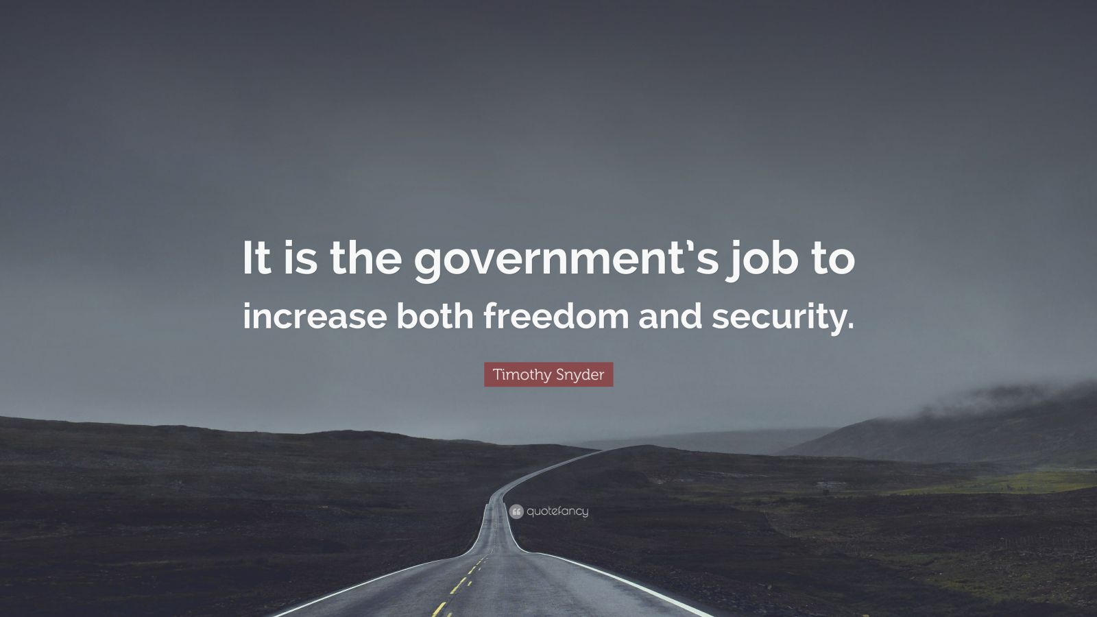 Timothy Snyder Quote: “It is the government’s job to increase both ...