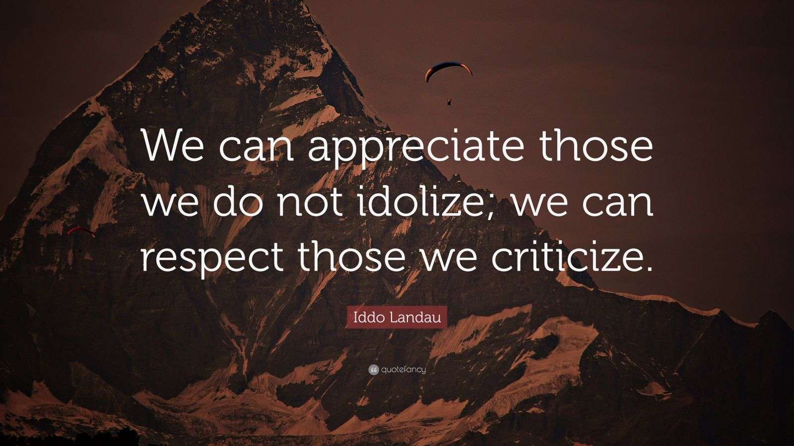Iddo Landau Quote: “We can appreciate those we do not idolize; we can ...