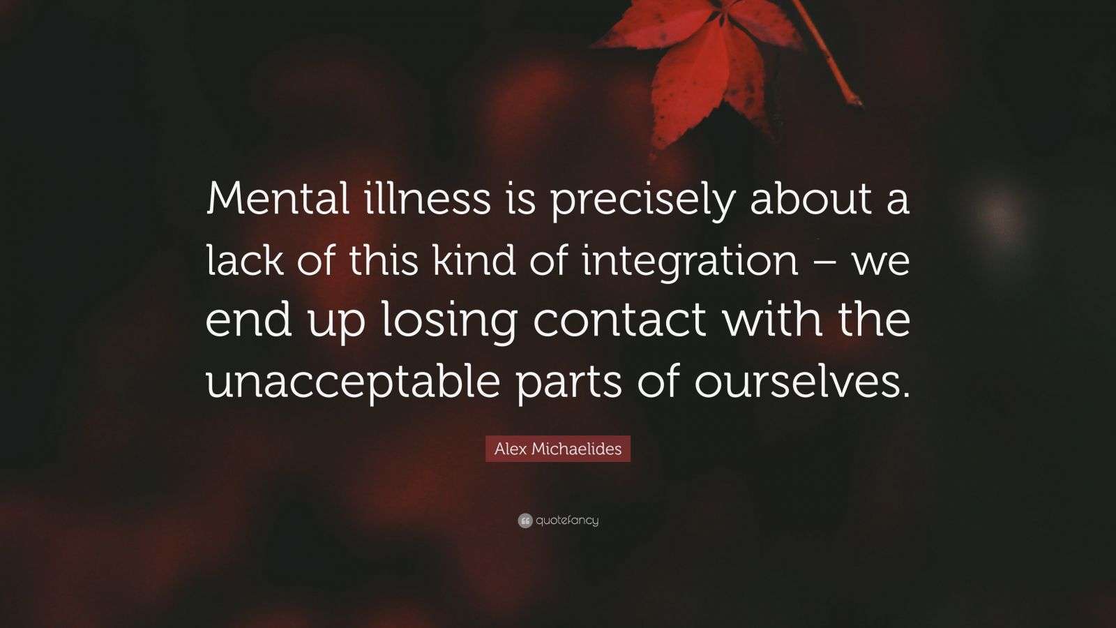 Alex Michaelides Quote: “Mental illness is precisely about a lack of ...