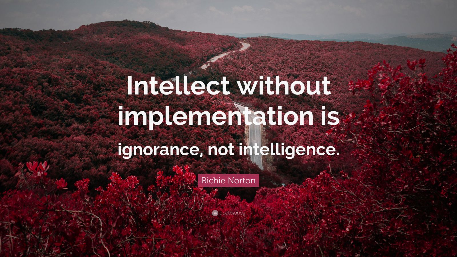 Richie Norton Quote: “Intellect without implementation is ignorance ...