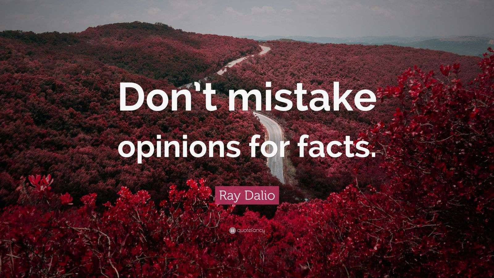 Ray Dalio Quote: “Don’t mistake opinions for facts.”