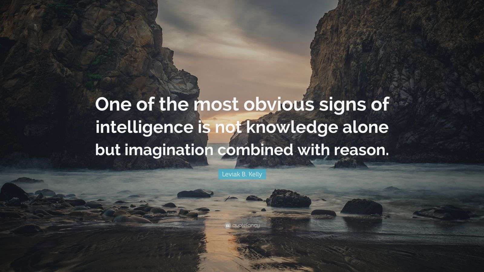 Leviak B. Kelly Quote: “One of the most obvious signs of intelligence ...