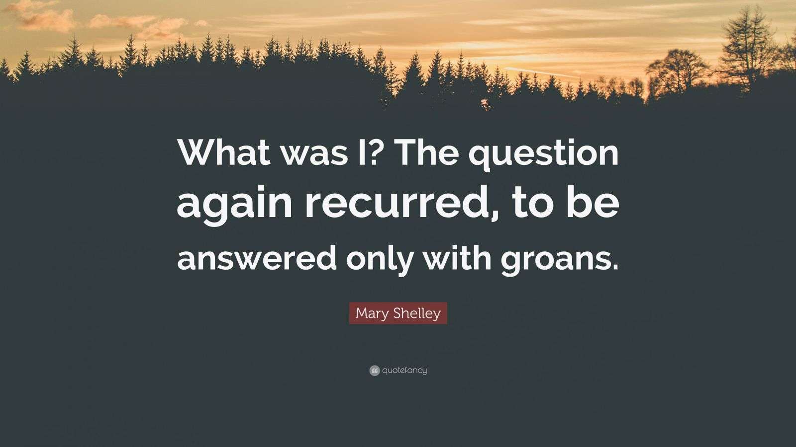 Mary Shelley Quote: “What was I? The question again recurred, to be ...