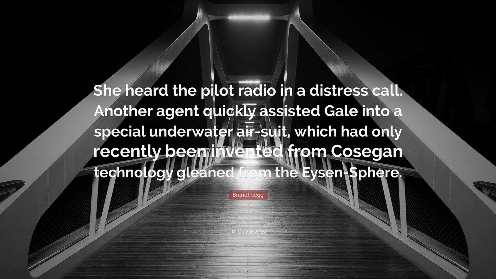 Brandt Legg Quote: “She heard the pilot radio in a distress call ...