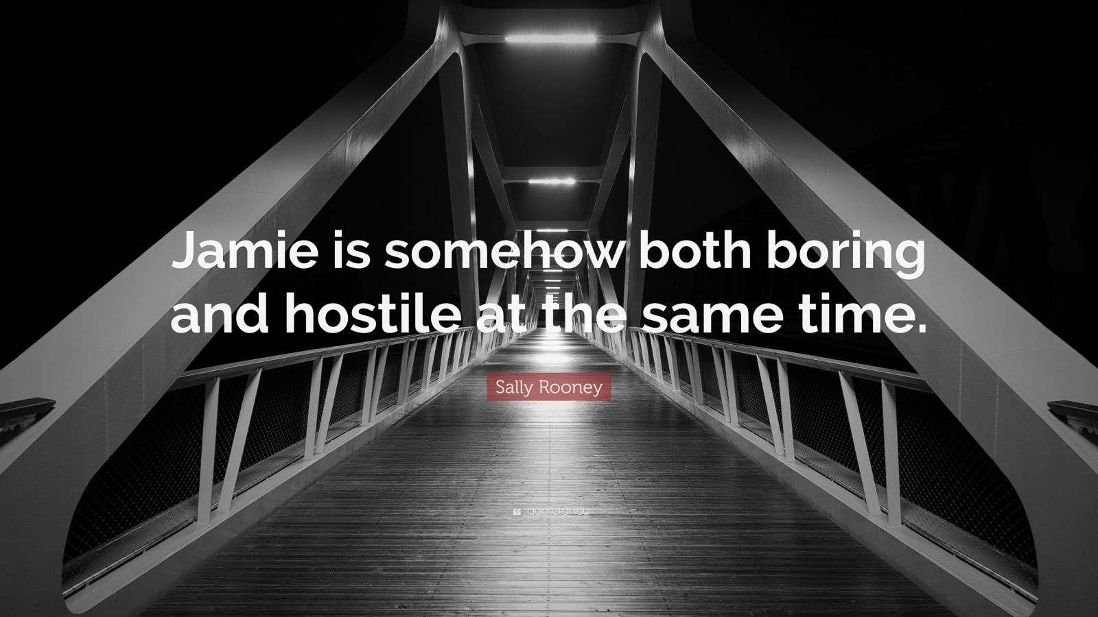 Sally Rooney Quote: “Jamie is somehow both boring and hostile at the ...