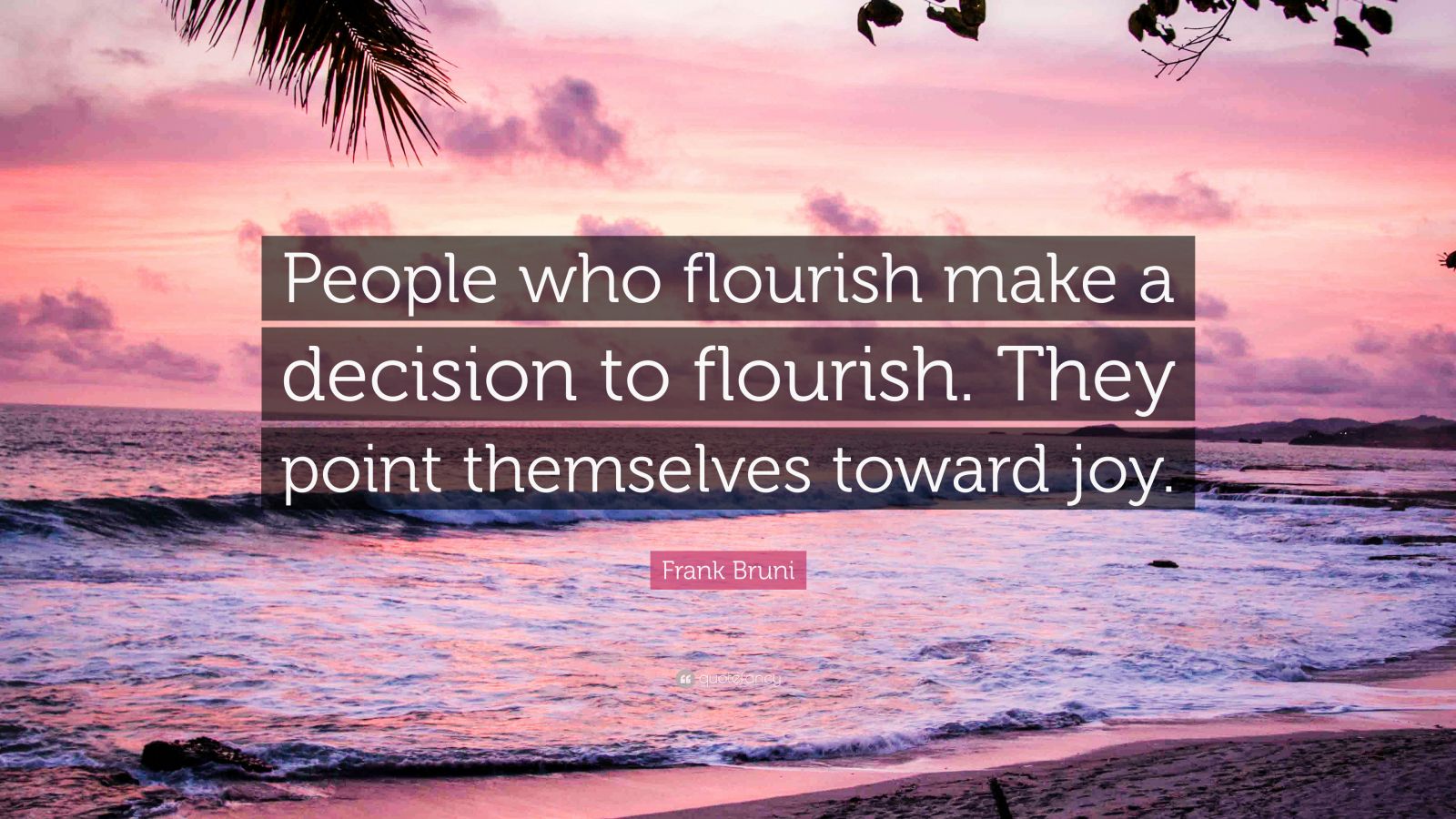 Frank Bruni Quote: “People who flourish make a decision to flourish ...