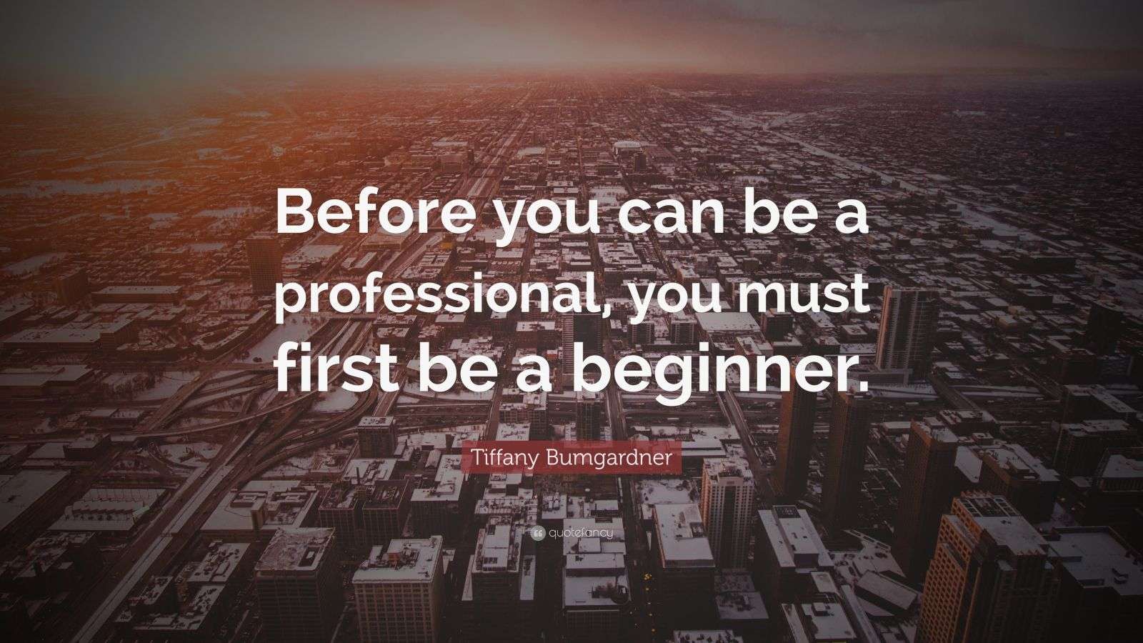 Tiffany Bumgardner Quote: “Before you can be a professional, you must ...