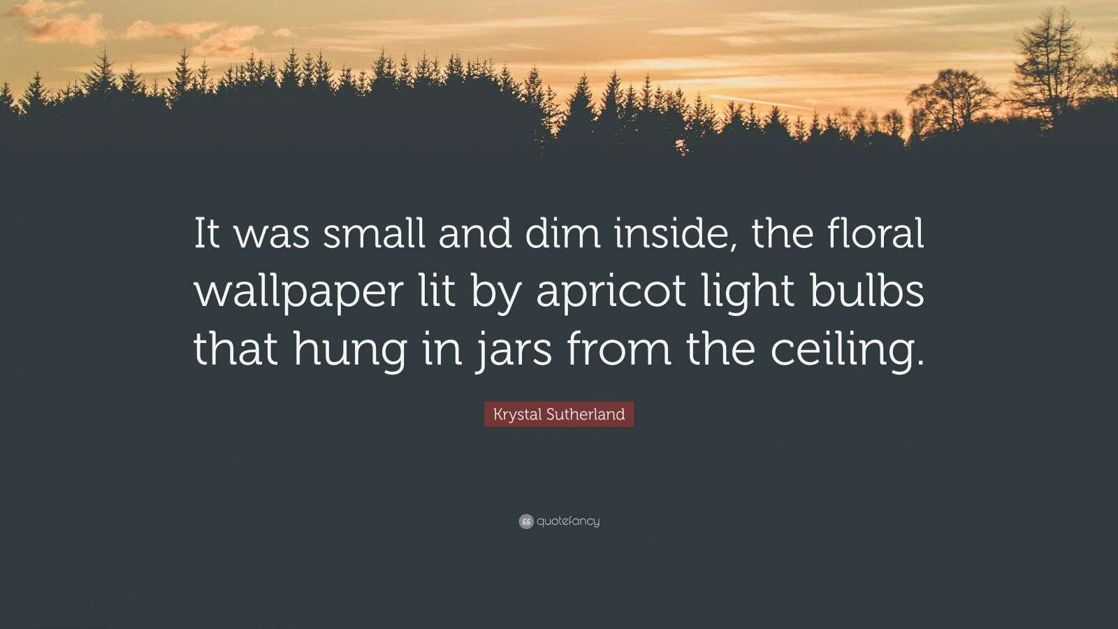 Krystal Sutherland Quote: “It was small and dim inside, the floral ...