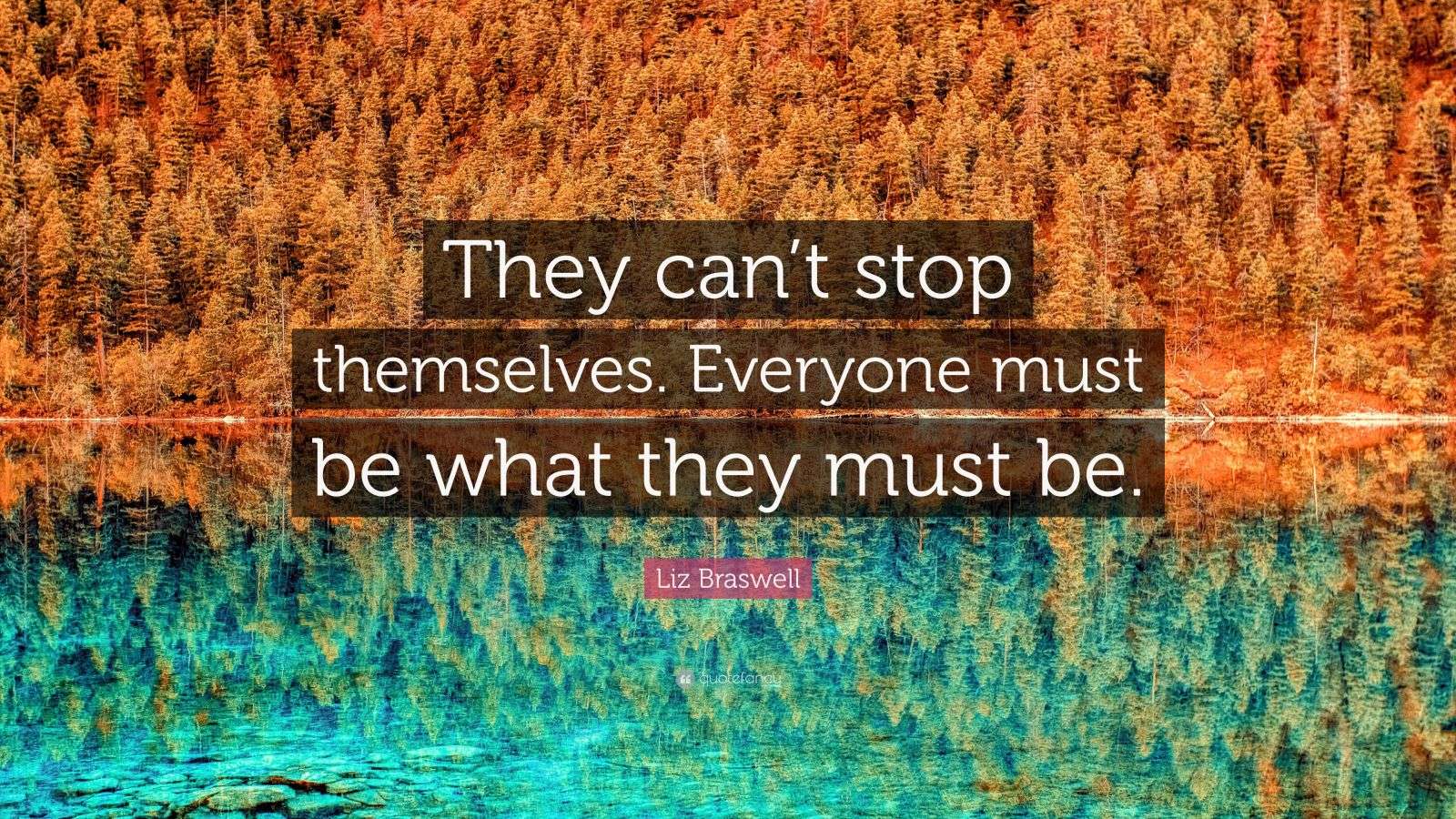 Liz Braswell Quote: “They can’t stop themselves. Everyone must be what ...