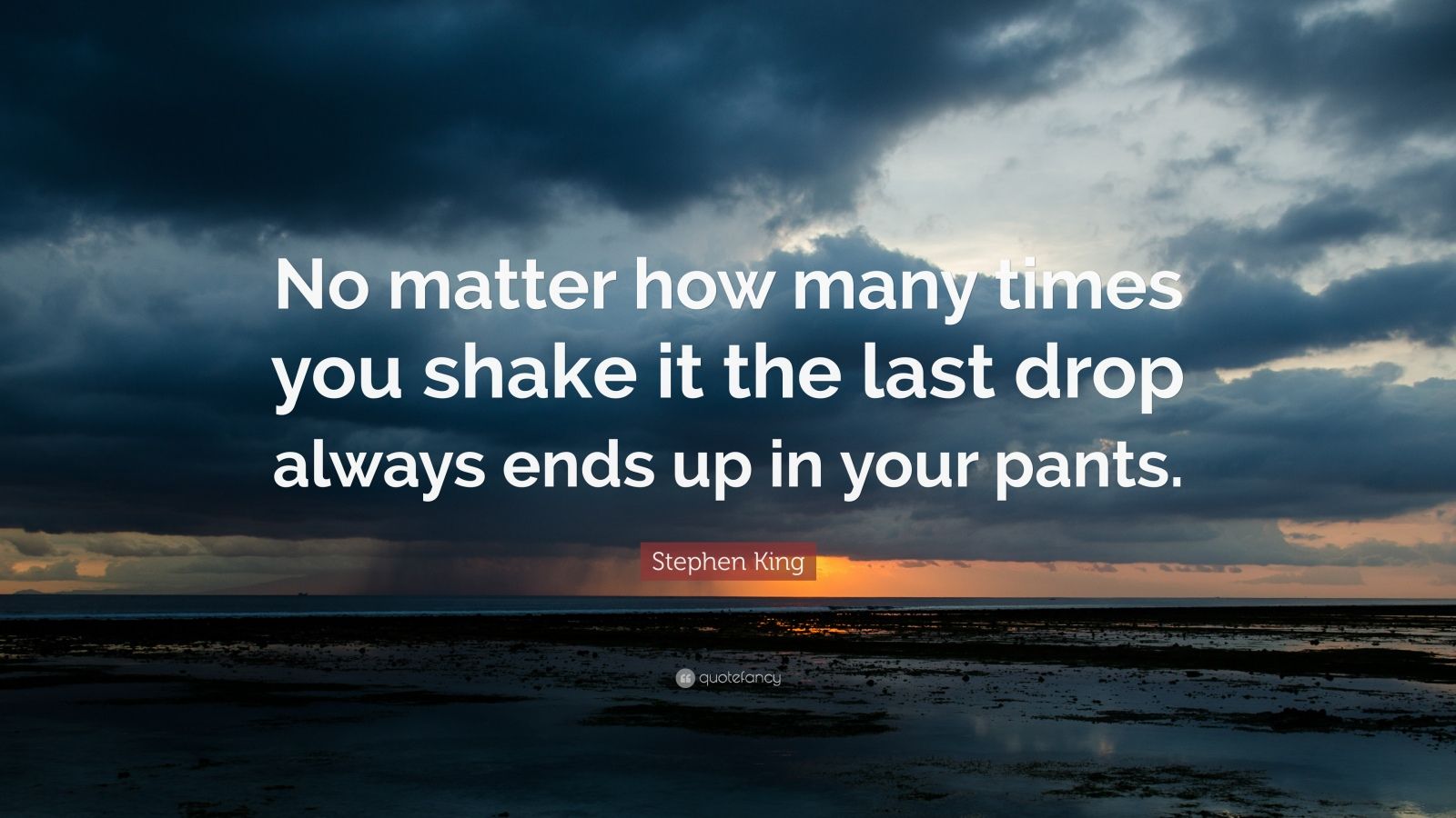 Stephen King Quote: “No matter how many times you shake it the last ...
