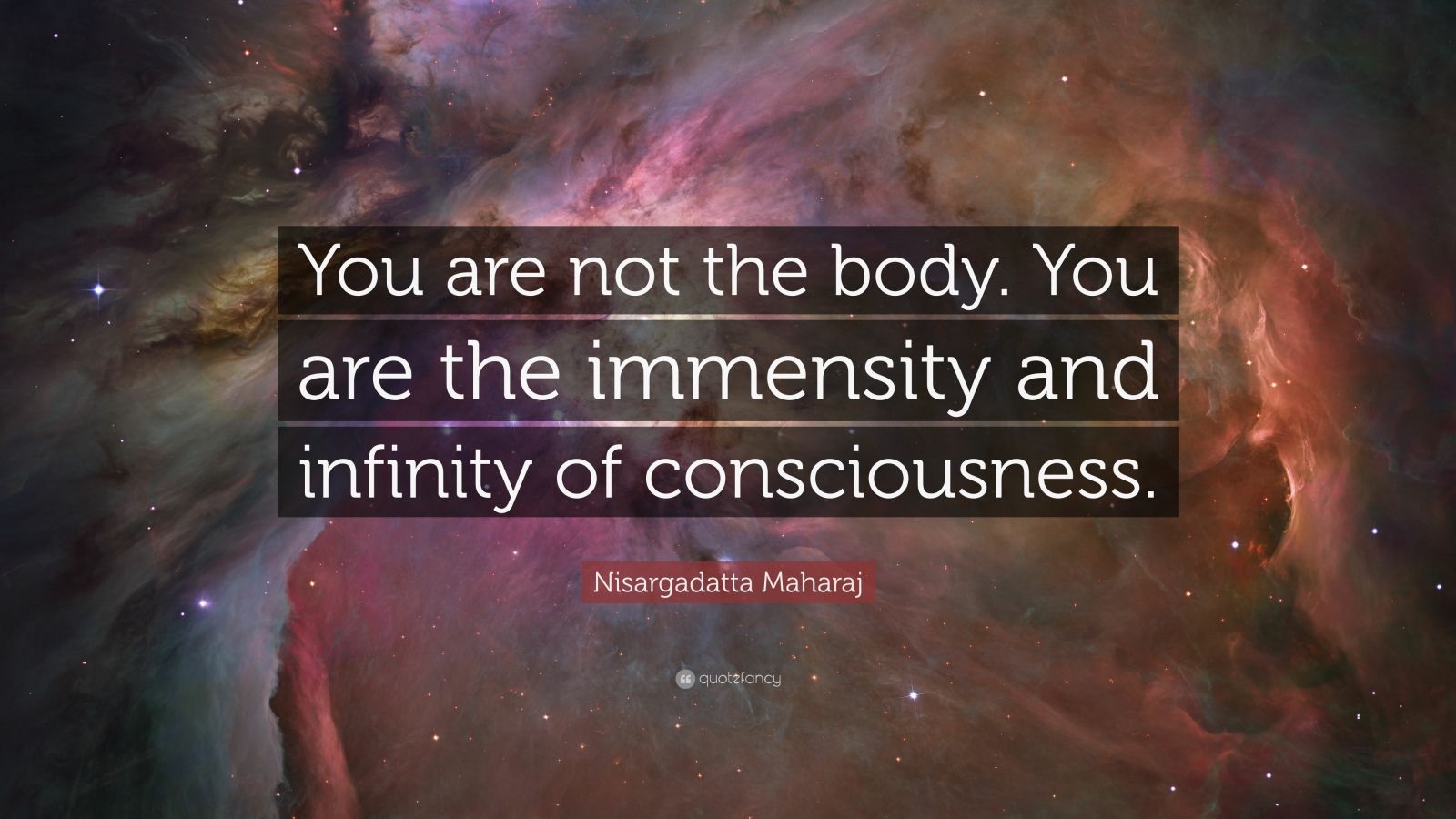 Nisargadatta Maharaj Quote: “You are not the body. You are the ...
