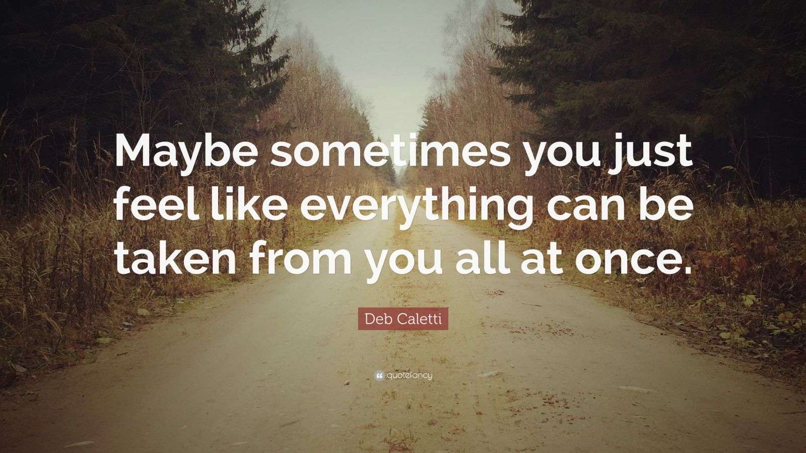 Deb Caletti Quote: “Maybe sometimes you just feel like everything can ...