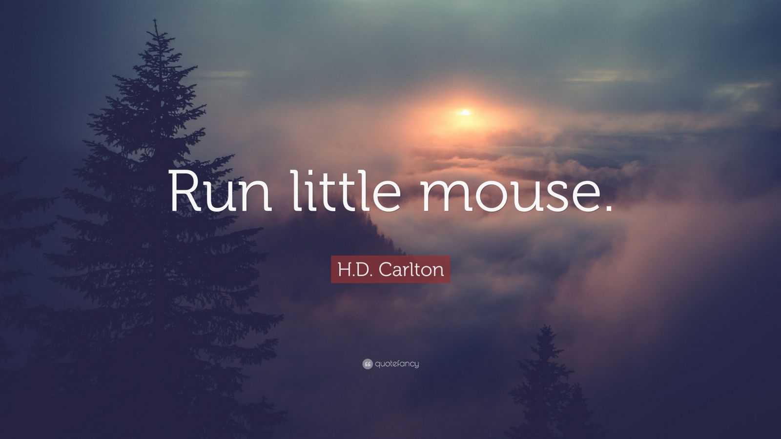 H.D. Carlton Quote: “Run little mouse.”