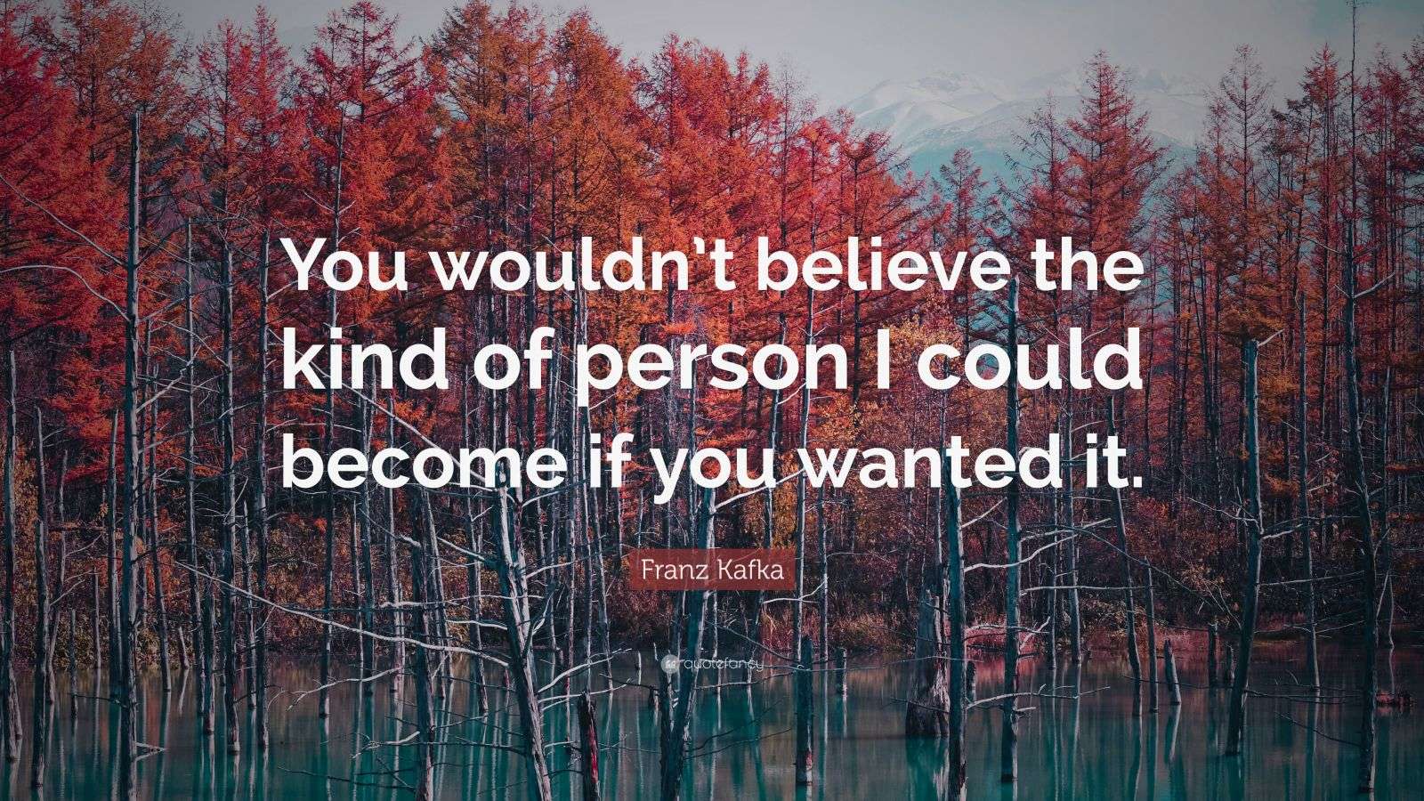 Franz Kafka Quote: “You wouldn’t believe the kind of person I could ...