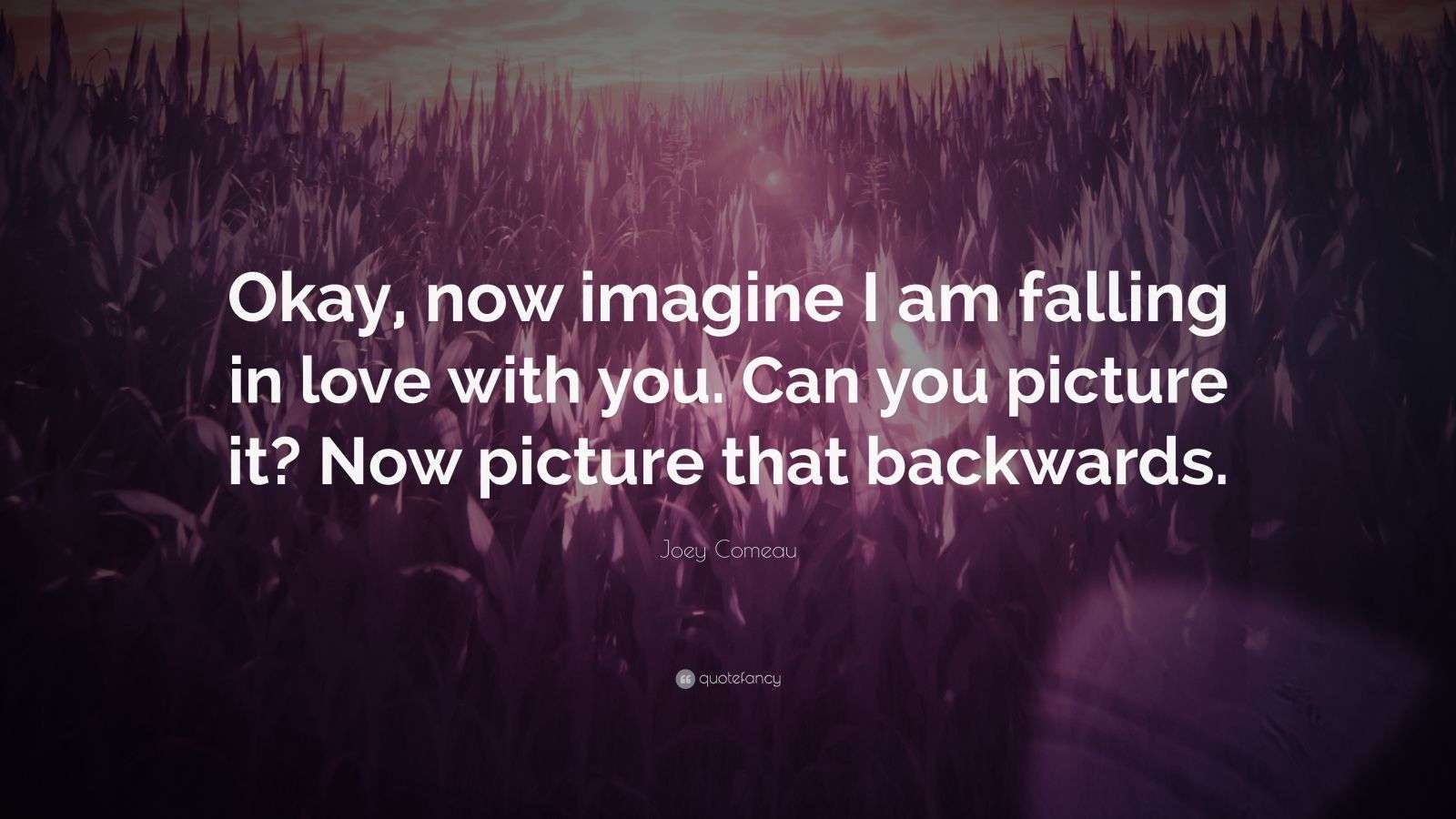 Joey Comeau Quote: “Okay, now imagine I am falling in love with you ...