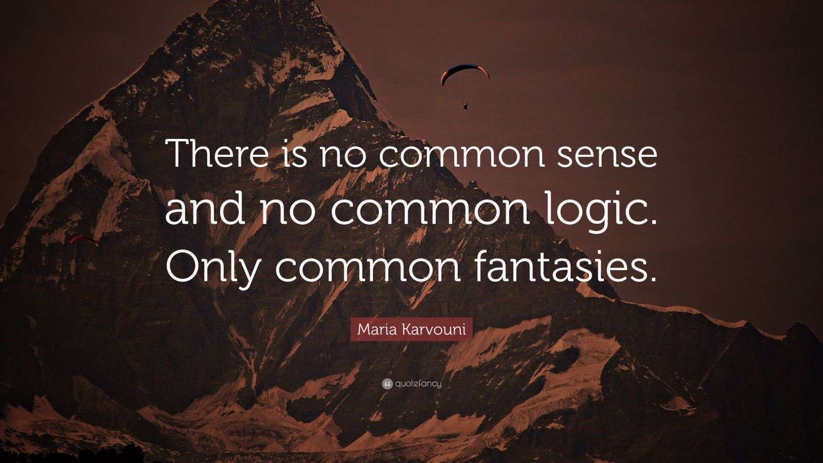Maria Karvouni Quote: “There is no common sense and no common logic ...